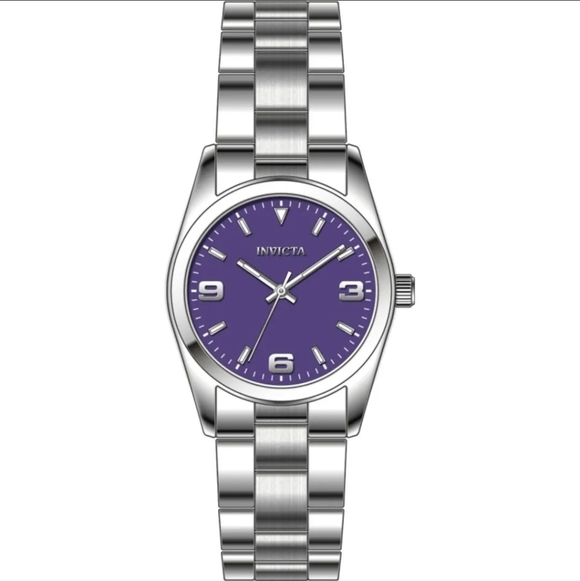 Invicta | Accessories | Invicta Silver Watch With Purple Dial | Poshmark